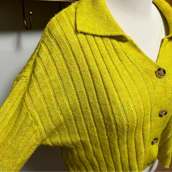 wild fable | Sweaters | Chartreuse Button Down Sweater | Poshmark